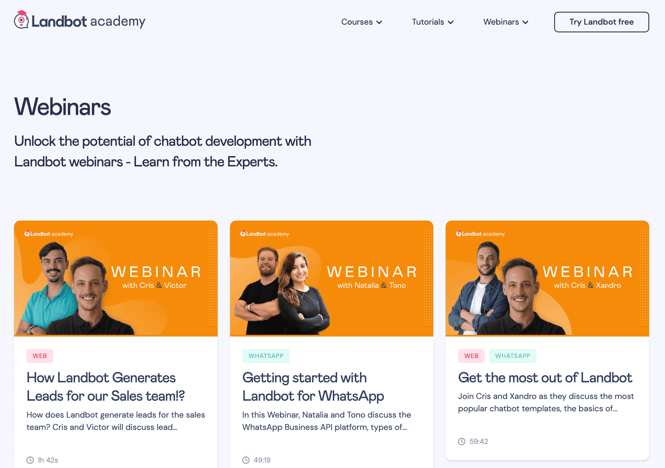 Landbot Academy | Connect Your Chatbots & Apps